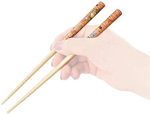 Kiki's Delivery Service Bamboo Chopstick 2pcs Set -Anti-Slip Grip for Ease of Use - Authentic Japanese Design - Lightweight, Durable and Convenient