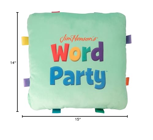 Word Party Pillow - Small Square Pillow Featuring Characters from The Hit Netflix Show - Cuddle Up with This Brightly Colored Pillow - Perfect for Toddlers and Preschoolers