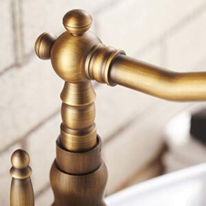 YHSGY Bathroom Sink Taps Kitchen Faucet Hot And Cold Copper European Style Bathroom Above Counter Basin Single Hole Sink Washbasin Basin Faucet