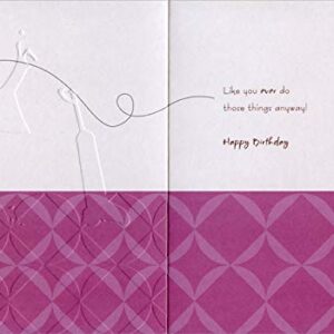 Designer Greetings Woman Cleaning and Vacuuming Funny : Humorous Feminine Birthday Card for Her : Woman : Women