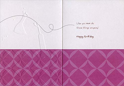 Designer Greetings Woman Cleaning and Vacuuming Funny : Humorous Feminine Birthday Card for Her : Woman : Women