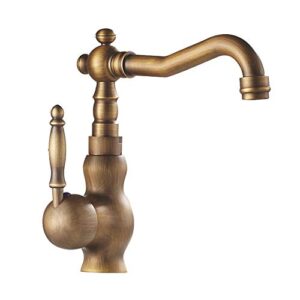 YHSGY Bathroom Sink Taps Kitchen Faucet Hot And Cold Copper European Style Bathroom Above Counter Basin Single Hole Sink Washbasin Basin Faucet