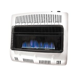 Mr. Heater MHVFDF30BFT 30,000 BTU Vent Free Blue Flame Dual Fuel Natural Gas and Propane Heater For Cold Rooms, Additions, Sun Rooms & Cabins - White