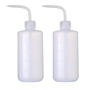 beoncall tattoo wash bottle, 2pcs 500ml safety tattoo wash bottle watering tools,economy plastic squeeze bottle for tattoo supplies(500ml / 16oz)