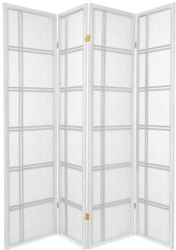 Double Cross Room Divider 3 to 10 Panel (White, 4)