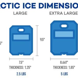 Arctic Ice Chillin' Brew Series Long Lasting High Performance Ice Pack for Beer, Beverages, Tailgating, Day Trips and More - Freezes at 28 Degrees (2-Pack) (XX-Large 10 LB)