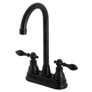 kingston brass kb490acl american classic bar faucet, matte black, 6.25 x 4.75 x 11.56