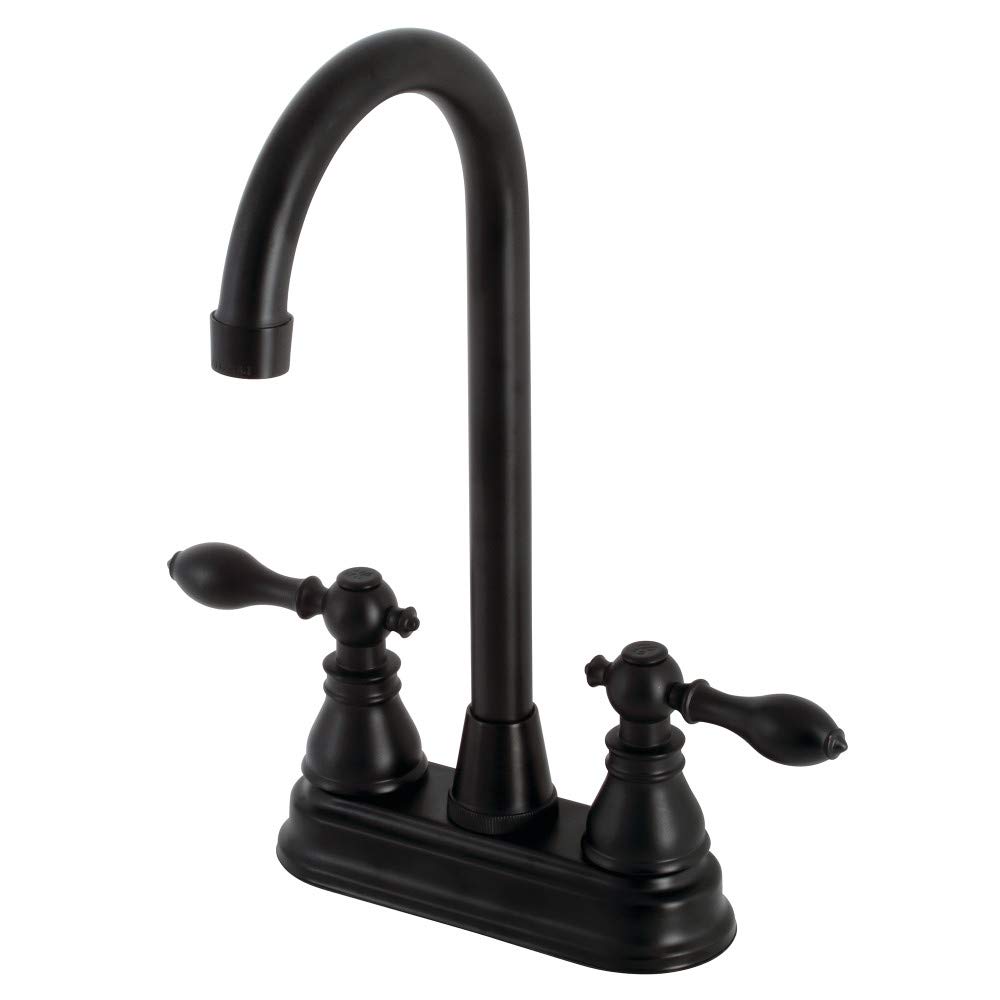 Kingston Brass KB490ACL American Classic Bar Faucet, Matte Black, 6.25 x 4.75 x 11.56