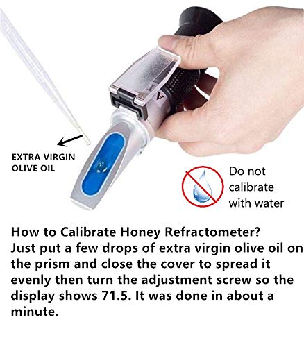 ZffXH Honey Maple Syrup Brix Refractometer/ 58-90 Brix 10-33 Moisture Meter/Homebrew Sucrose Brewing Sugar Aichose Hydrometer/Beekeeping Supply ATC