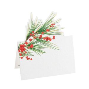 caspari berries and pine die-cut place cards - 8 per package