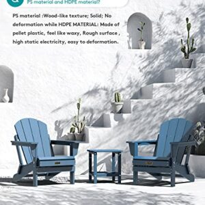 SERWALL Folding Adirondack Chairs Weather Resistant for Outdoor, Patio, Lawn, Garden, Backyard Deck, Fire Pit - Blue