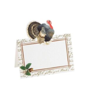 caspari founders' thanksgiving die-cut name place cards - 8 per package