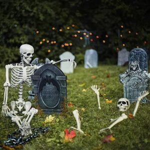 Eternal Slumber Foam Tombstone - 22" (1 Count) - Spooky & Realistic Party Decor for Haunted Houses, Halloween Celebrations