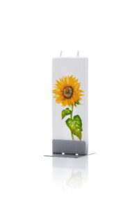 flatyz handmade candle gift set with steel base - sunflower candle gifts - unique candles for women with flat candle design - decorative candles gift cute candle aesthetic