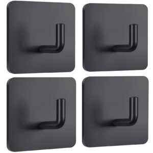 Adhesive Hook Black 4 Pack