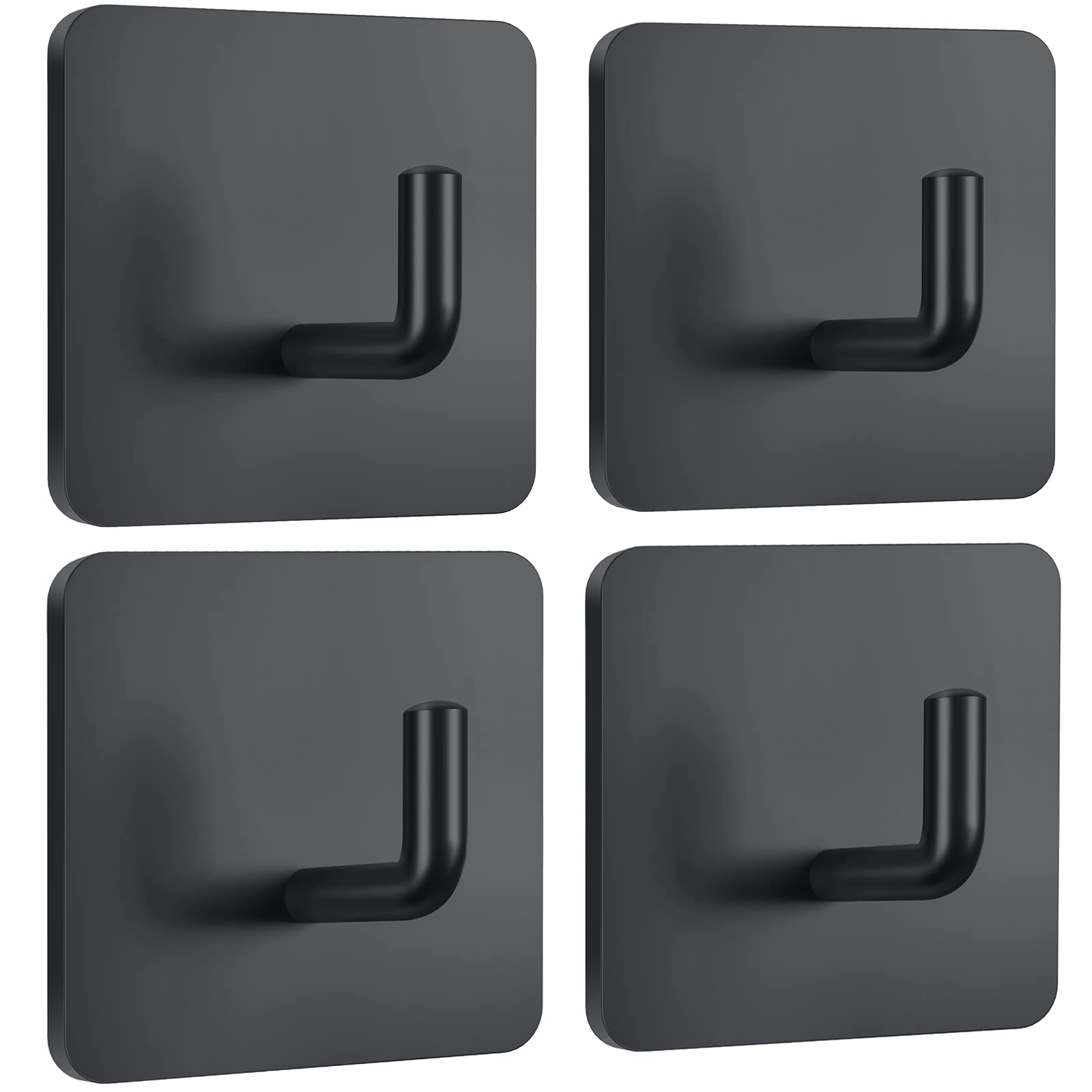 Adhesive Hook Black 4 Pack