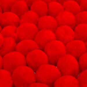 40 Pieces Christmas Red Pom Poms Crafts Acrylic Pom Poms Balls Costume Pompoms Decorations for DIY Hobby Supplies Christmas Holiday Costume Accessories Party Decorations, 1.5 Inch, Over 6 Years Old