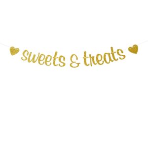 sweets & treats banner birthdy wedding baby shower bridal shower party decorations glittery bar party photo booth props