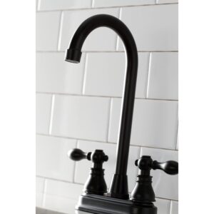 Kingston Brass KB490ACL American Classic Bar Faucet, Matte Black, 6.25 x 4.75 x 11.56