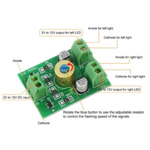 2PCS Compact Circuit Board Flasher to Flash Crossing Signals Alternately PCB006-2-AMUS