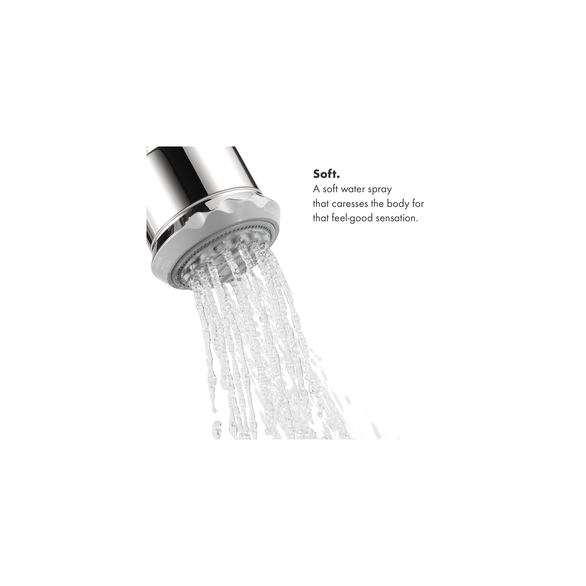 hansgrohe Clubmaster 4-inch Easy Clean Easy Install Showerhead Modern 3-Spray Full, Pulsating Massage, Soft spray with QuickClean in Matte Black, 28496671