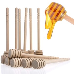 GIYOMI Honey Dipper Stick for Honey Jar Dispense Drizzle Honey,6 Pcs 6inch / 15cm Wood Honey Dippers Sticks - Honey Spoons - Honeycomb Stick