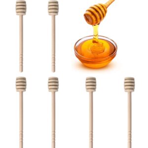 GIYOMI Honey Dipper Stick for Honey Jar Dispense Drizzle Honey,6 Pcs 6inch / 15cm Wood Honey Dippers Sticks - Honey Spoons - Honeycomb Stick