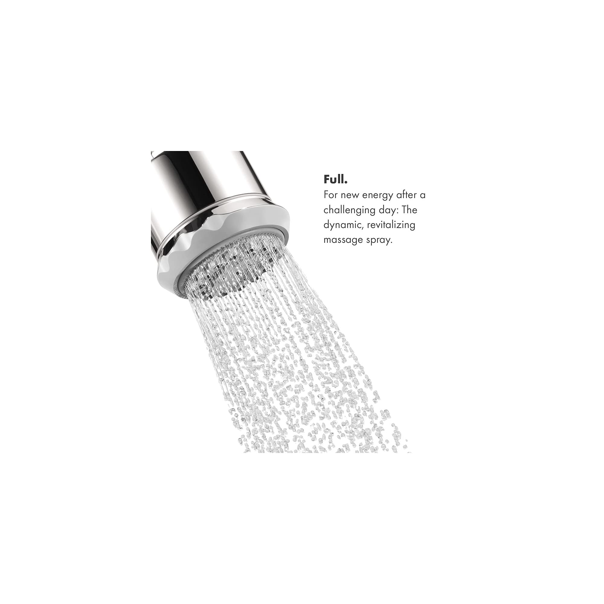 hansgrohe Clubmaster 4-inch Easy Clean Easy Install Showerhead Modern 3-Spray Full, Pulsating Massage, Soft spray with QuickClean in Matte Black, 28496671