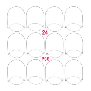 FANGULU 24PCS Stainless Steel Mason Jar Wire Hangers 3.9″×2.6″ Regular Mouth Wire Handles for Mason, Ball, Canning Jars, Ball Pint Jar