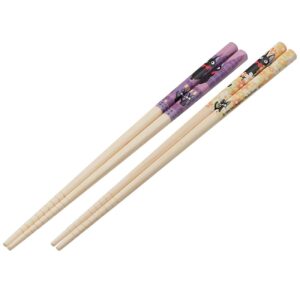 Kiki's Delivery Service Bamboo Chopstick 2pcs Set -Anti-Slip Grip for Ease of Use - Authentic Japanese Design - Lightweight, Durable and Convenient