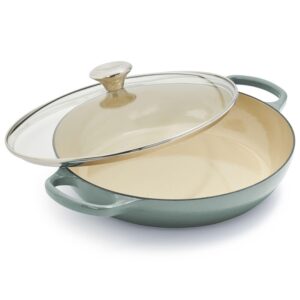 le creuset buffet casserole with glass lid, 3.5 qt. , sea salt