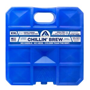 Arctic Ice Chillin' Brew Series Long Lasting High Performance Ice Pack for Beer, Beverages, Tailgating, Day Trips and More - Freezes at 28 Degrees (2-Pack) (XX-Large 10 LB)