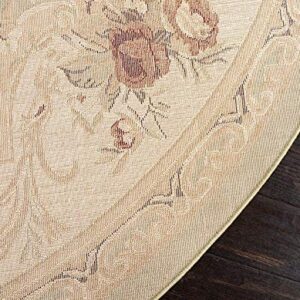 Unique Loom Versailles Collection Area Rug - Henry (3' 1" Round Green/Cream)