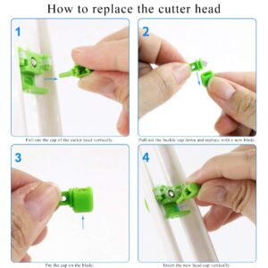 Circle Cutter Paper Trimmer Scrapbooking Circular Cutter Craft Cutting Tool, Rotary Cutter for Cardstocks (Included 3 Blades) (Green)