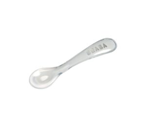 beaba s stage baby spoon for self-feeding babies, cloud