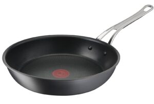 tefal jamie oliver cook’s classics frying pan, 30cm, non-stick, oven-safe, induction, riveted handle, hard anodised aluminium, h9120744, black