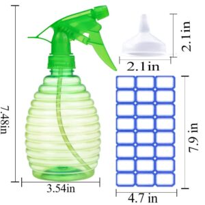 FANSTINOW Spray Bottles - 3 Pack - Mist/Stream, Premium 16 Oz Empty Spray Bottles for Cleaning Solutions, Leak Proof, BPA Free, Spray Bottle for Plants, Pet, Vinegar, BBQ, Rubbing Alcohol