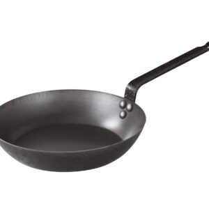 BelleVie Black Carbon Steel 16-gauge Browning Frying Pan, Dia 11" x H 2""