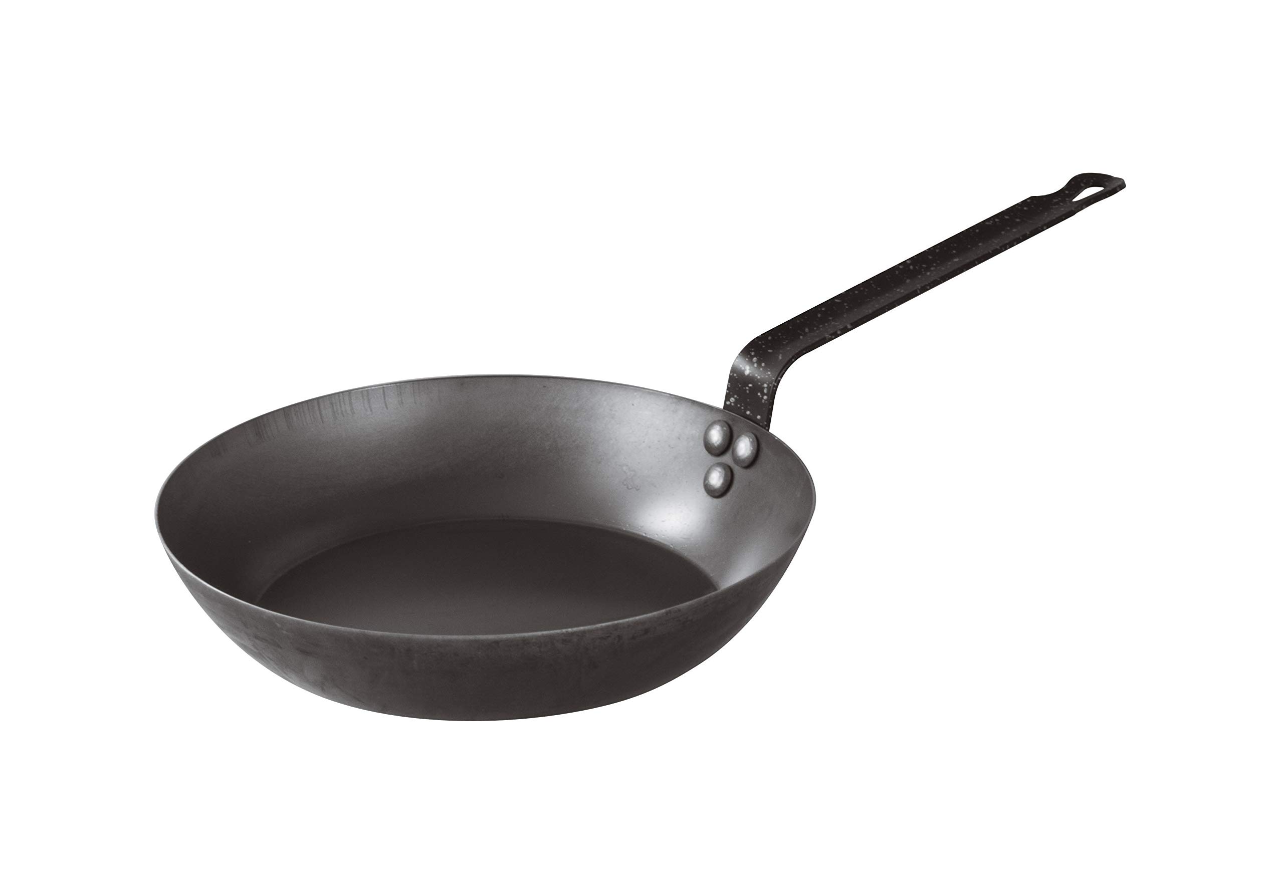 BelleVie Black Carbon Steel 16-gauge Browning Frying Pan, Dia 11" x H 2""