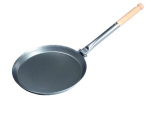 stabilotherm jÄgarstekpanna original xl carbon steel frying pan with foldable steel pipe handle, for outdoor indoor cooking, camping