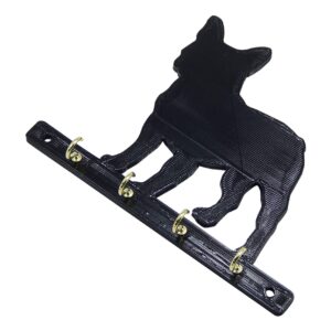 Medallurgy French Bulldog Dog Leash or Key Rack Holder Hanger Hooks Organizer