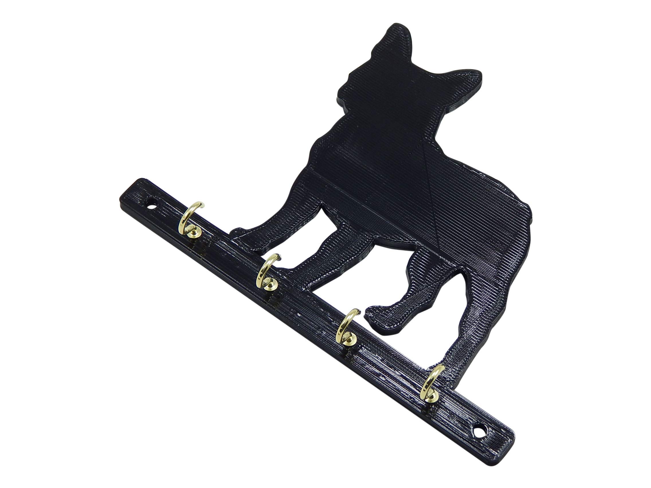 Medallurgy French Bulldog Dog Leash or Key Rack Holder Hanger Hooks Organizer