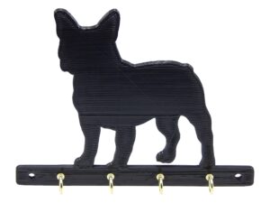 medallurgy french bulldog dog leash or key rack holder hanger hooks organizer