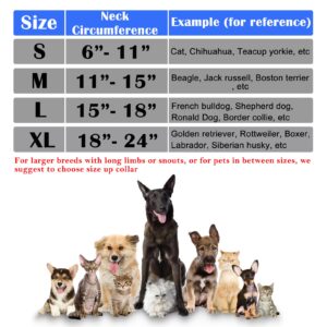 Katoggy Inflatable Dog Collar, Soft Dog Cone for Dogs After Surgery, Adjustable Blow up Donut E-Collars for Small Medium Large Dogs and Cats