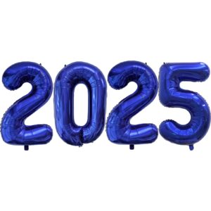 2025 blue balloons 40 inch foil number balloons graduation party balloons decorations new year eve 2025 festival party decorations supplies