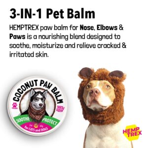 Dog Paw Balm Soother & Moisturizer 2 oz with Natural Shea Butter Coconut Oil Beeswax Heals and Repairs Cracked Dog Paws Snout & Elbows Snow & Dry Weather Protection Ointment Safe Invisible Barrier