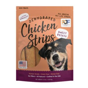 pet jerky factory premium chicken and sweet potato 12 oz. dog jerky treats | 100% human grade | usa made | high protein | grain free | limited ingredients | bha-bht free | soft-tender