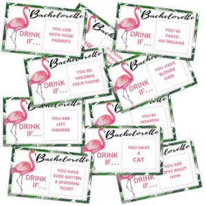 Bachelorette Party Drinking Games - Drink If Games Scratch Off Cards - Perfect for Girls Night Out Activity,Bridal Showers,Bridal Parties,Wedding Showers,Engagement and Birthday - 40 Sheets(Flamingo)