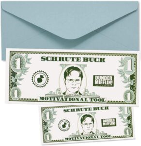 chillkat schrute buck birthday card with sticker, the office tv show (1)