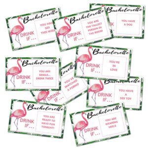 Bachelorette Party Drinking Games - Drink If Games Scratch Off Cards - Perfect for Girls Night Out Activity,Bridal Showers,Bridal Parties,Wedding Showers,Engagement and Birthday - 40 Sheets(Flamingo)